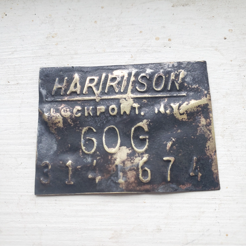 1960 Corvette Original Harrison Radiator Tag - Dated 60G | eBay