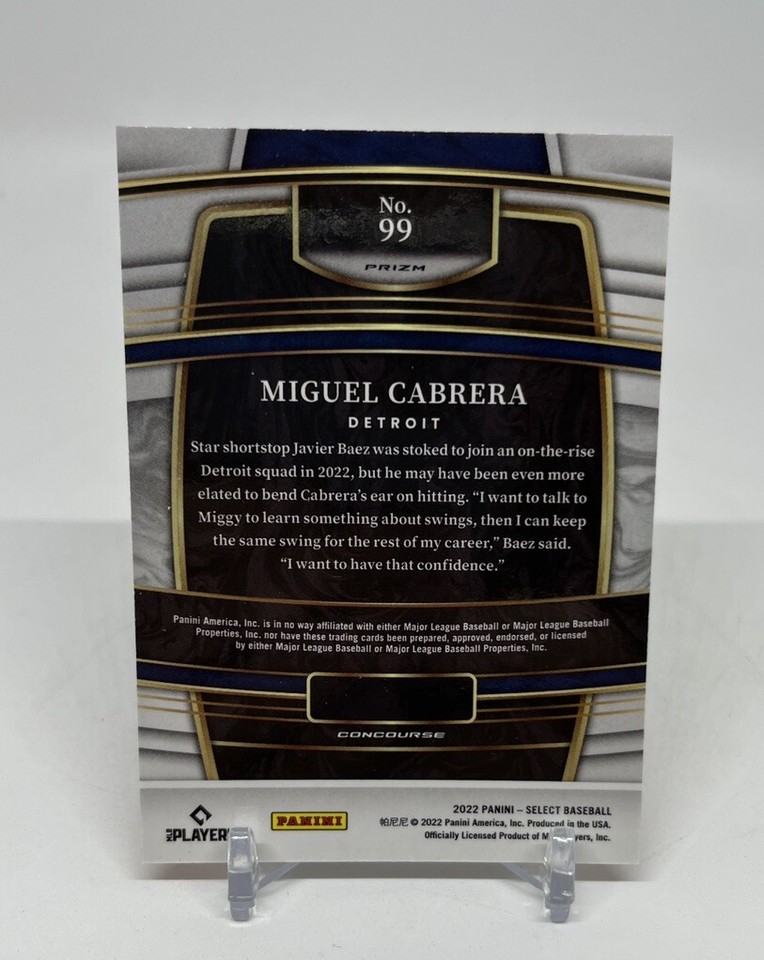 2022 Panini Select Miguel Cabrera Red Disco Prizm #99 | eBay