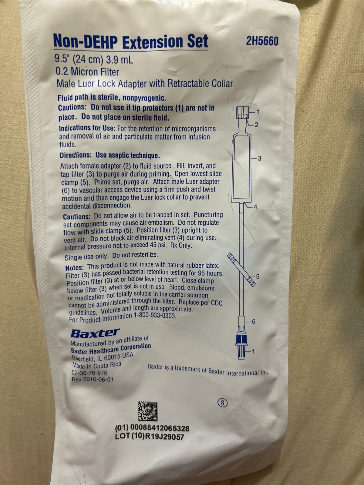 48 Baxter Non-DEHP Extension Set Ref 2H5660 for sale online | eBay