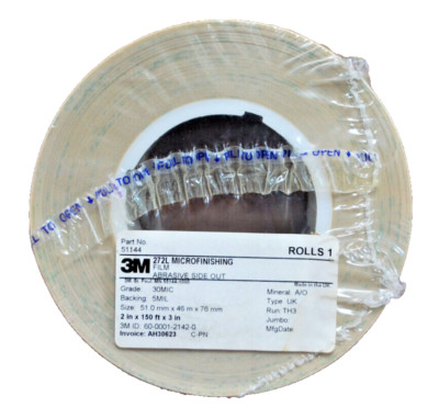 3M 272L Microfinishing Film Roll 30MIC 5MIL 2" x 150Ft x 3" Type UK ...