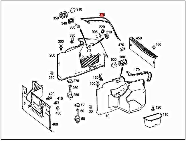 Genuine MERCEDES X222 S-CLASS W222 X222 Trim load compartment ...