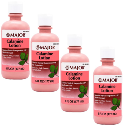 Major Calamine Lotion - 6 fl oz | Caladryl for Poison Ivy - Exp: 9-2025 ...