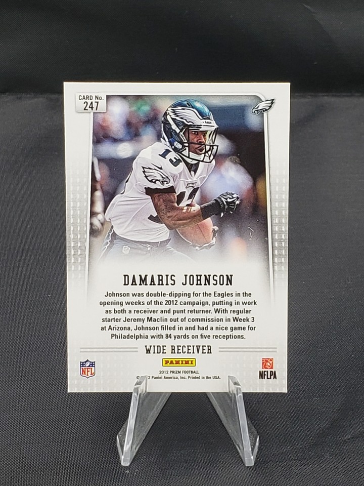 2012 Panini Prizm Football RC Rookie #247 Damaris Johnson Philadelphia ...