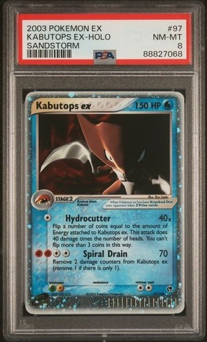 2003 POKEMON EX SANDSTORM 97 KABUTOPS EX-HOLO NEAR MINT-MINT PSA 8 | eBay