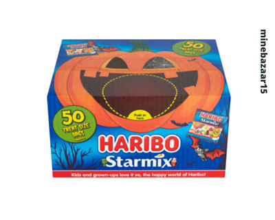 Haribo Starmix Party Box (50 Pack Mini Bags) 800g Halloween Spooky ...