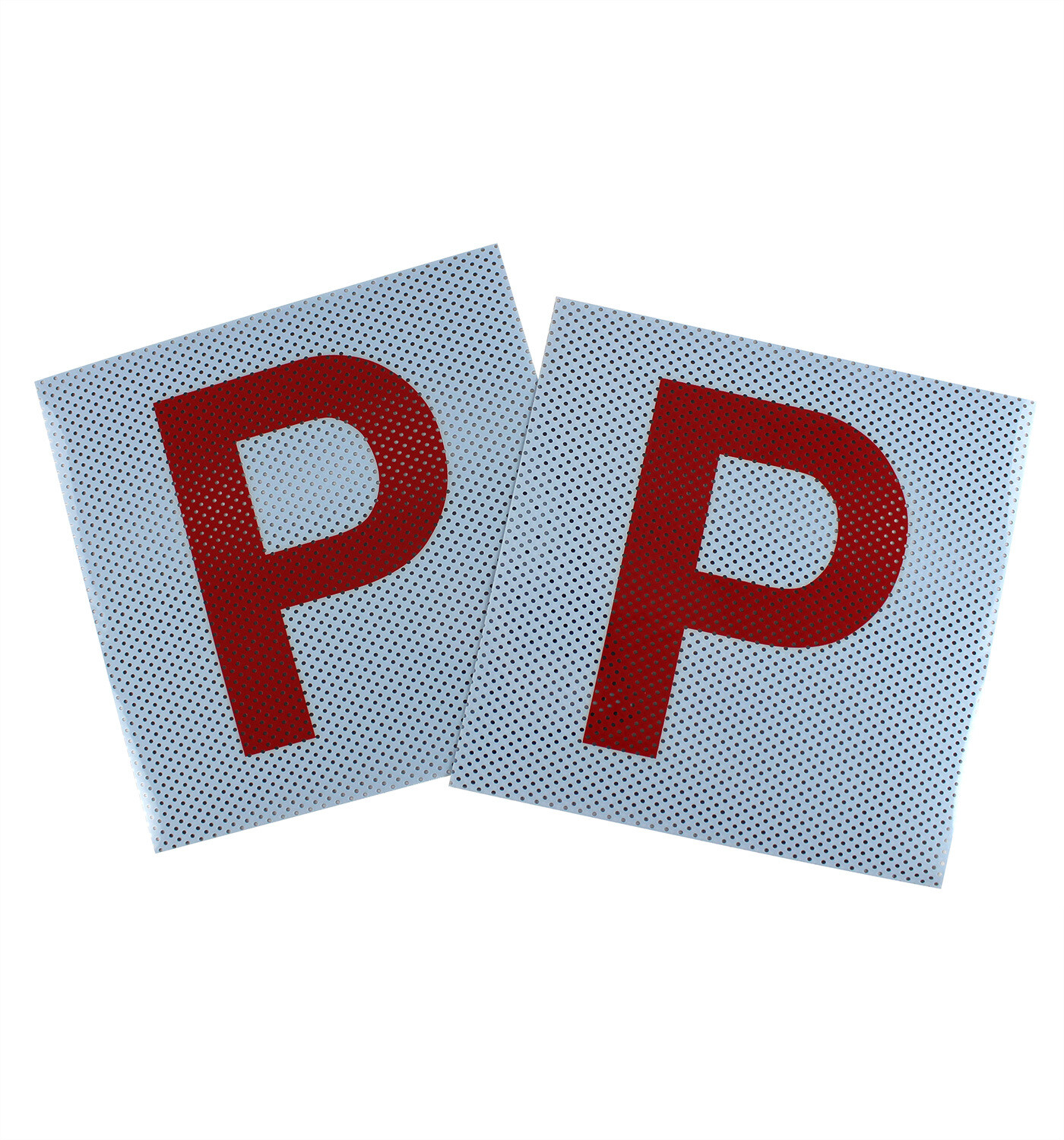 Red P Plate Probationary Decal- Easy To Apply And Remove - One Pair # ...