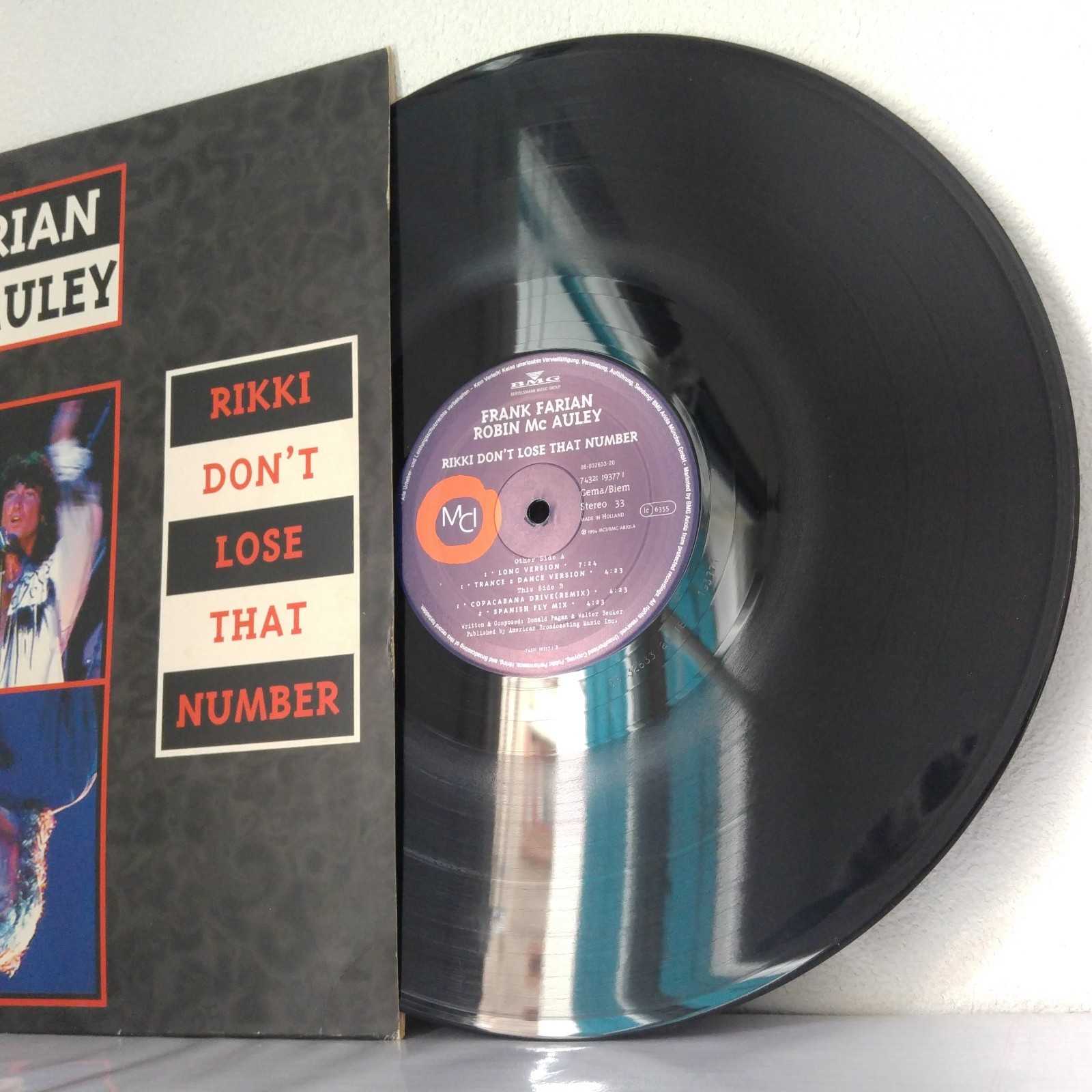 Farian / Mc Auley - Rikki Don't Lose That Number (Vinyl, 12", Maxi 33 ...