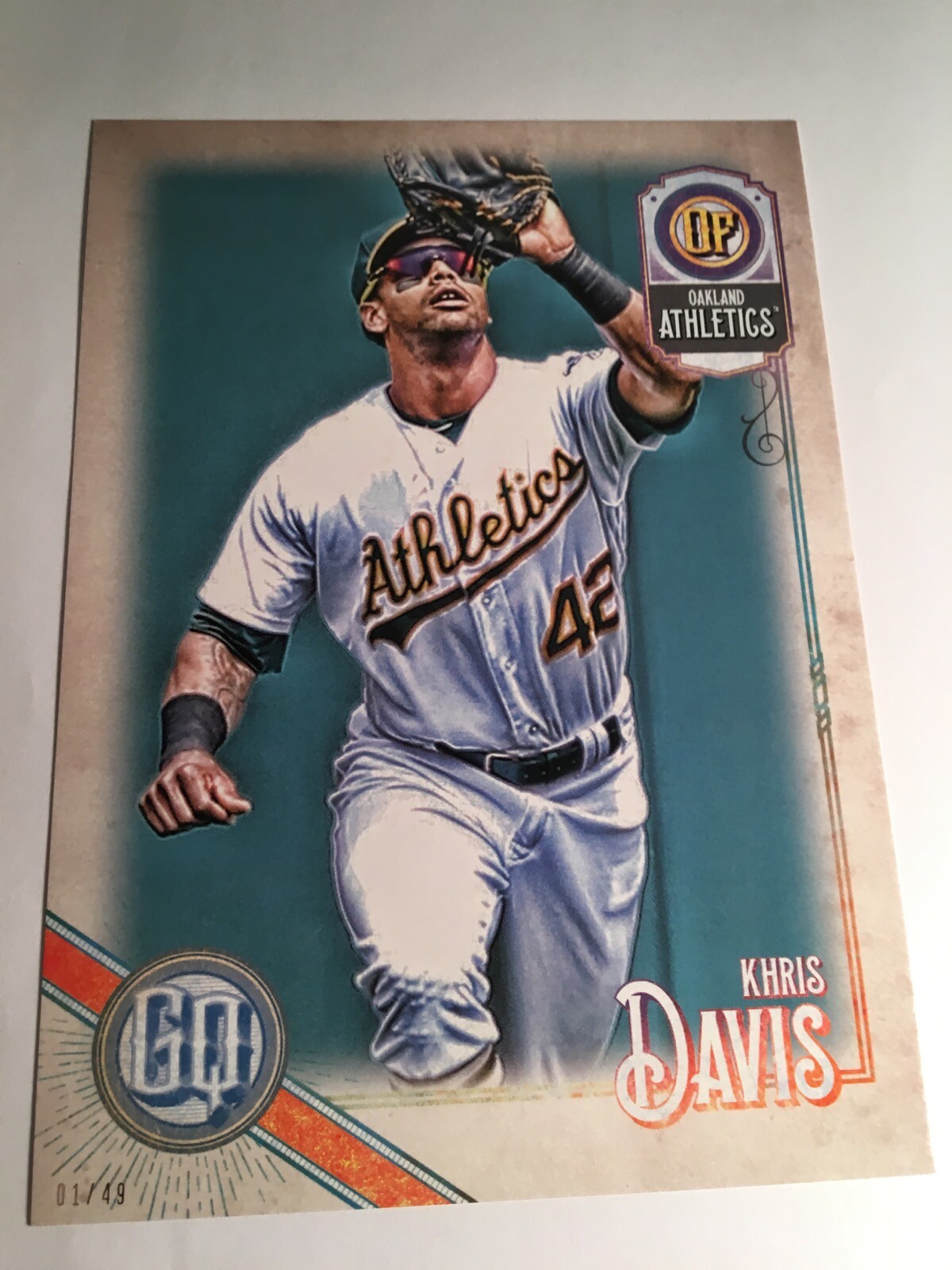 2018 Gypsy Queen Jackie Robinson Jumbo 5x7 Khris Davis A's 208 01/49 | eBay