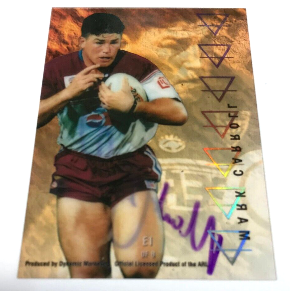 1996 Dynamic Rugby League Signature Gold Acetate Signature Card-E1 Mark ...