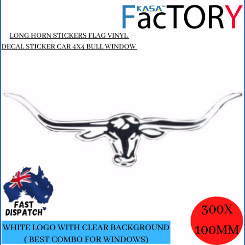 Long horn Stickers Flag Vinyl Decal Sticker Car 4x4 Bull Window ...