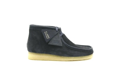 NEW MENS CLARKS ORIGINAL WALLABEE LIMITED EDITION NAVY BLUE HAIRY SUEDE ...