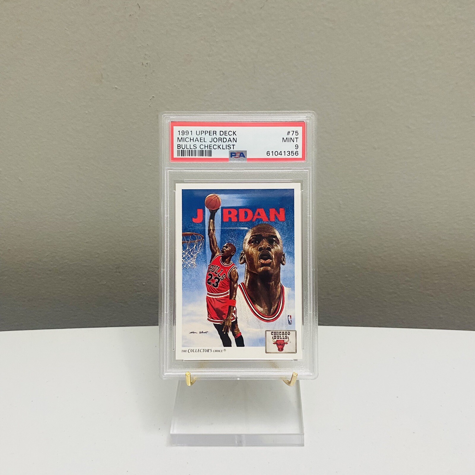 1991 Upper Deck #75 Michael Jordan Bulls Checklist PSA 9 MINT | eBay