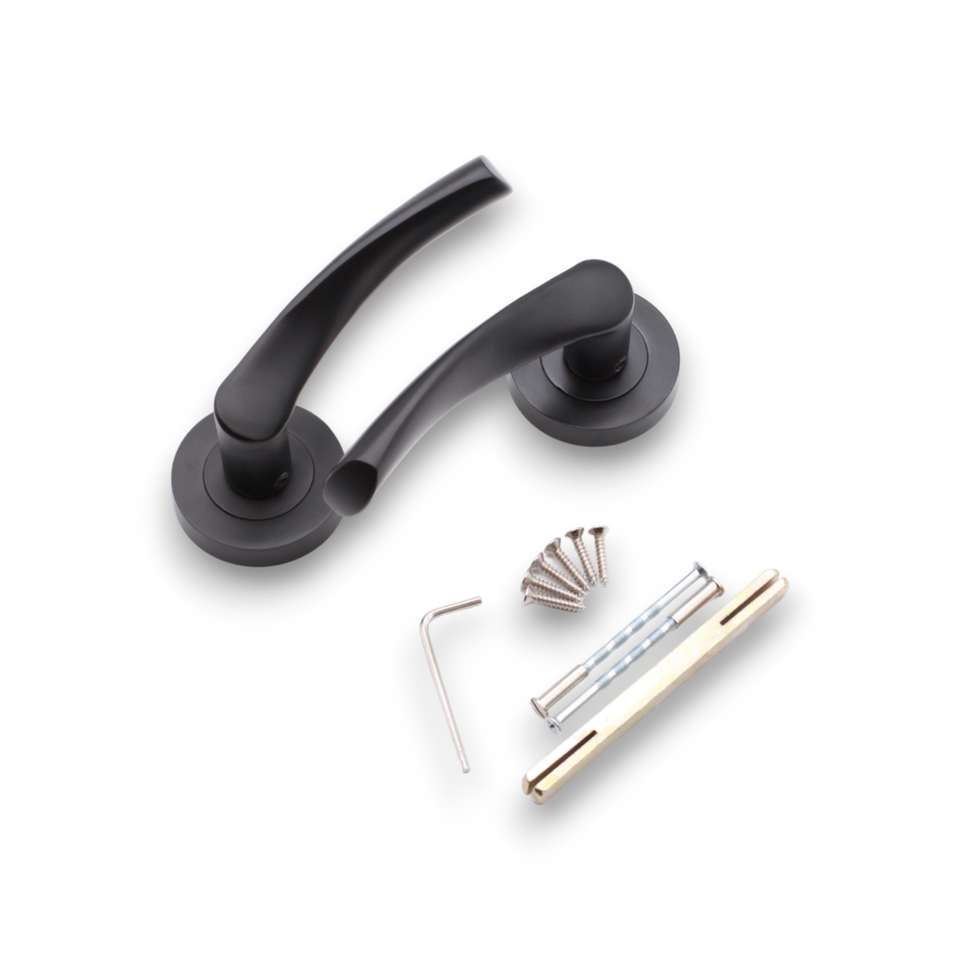 Twist Lever Internal Door Handles Sets Latch Lock Bathroom Door Pack ...