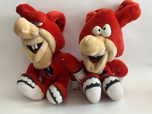 Lot of 2 Dominos Pizza Mascot Noid Matchbox Toys 1987 Plush In Great ...