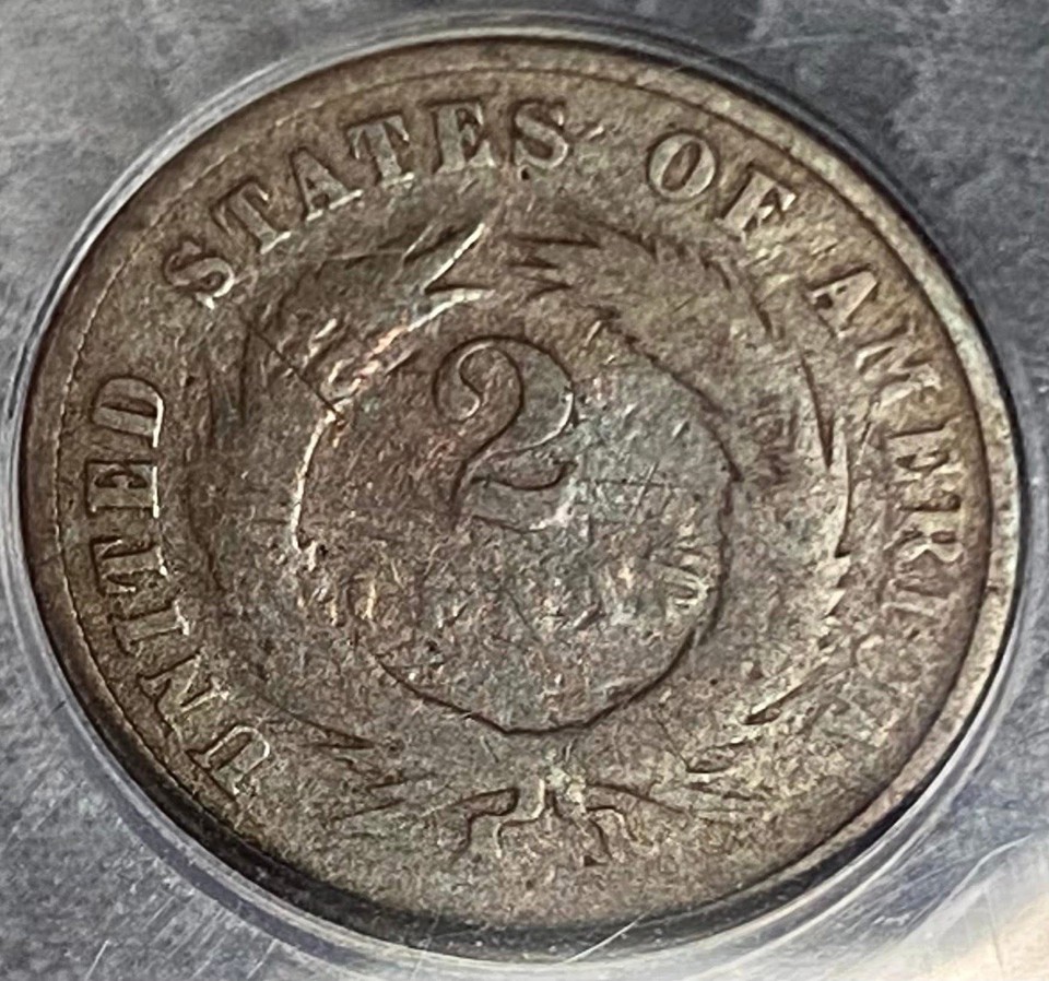 1872 2c Copper Piece ANACS G4 Nice Problem Free Rare Key Date Coin Low ...