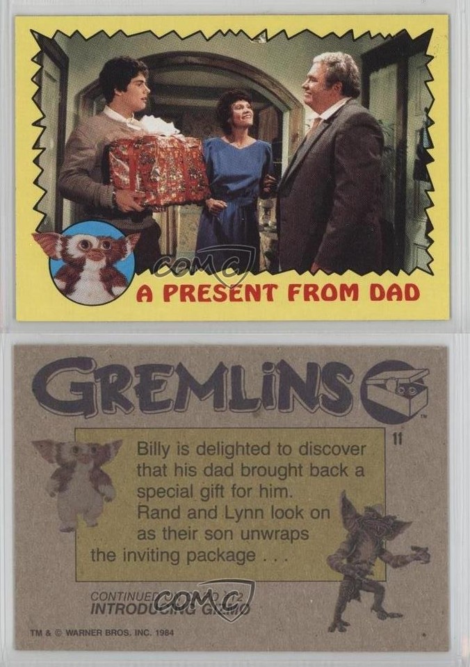 1984 Topps Gremlins Billy Peltzer Lynn Rand A Present From Dad #11 00fe ...