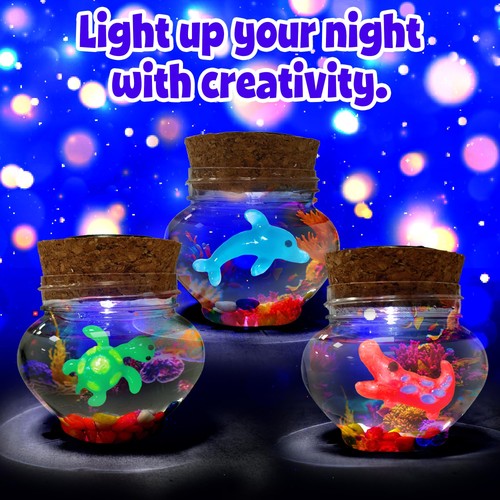 Aqua Fairy Squishy Kit with Molds, Glow-in-the-Dark Water Pets for Kids ...