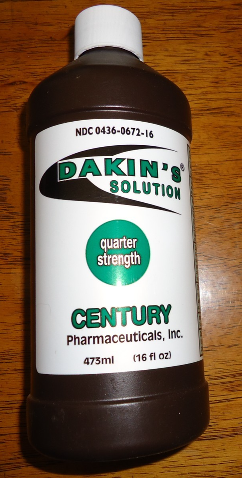 Dakin's Solution quarter Strength Wound Cleanser – 16 oz Twist Cap | eBay