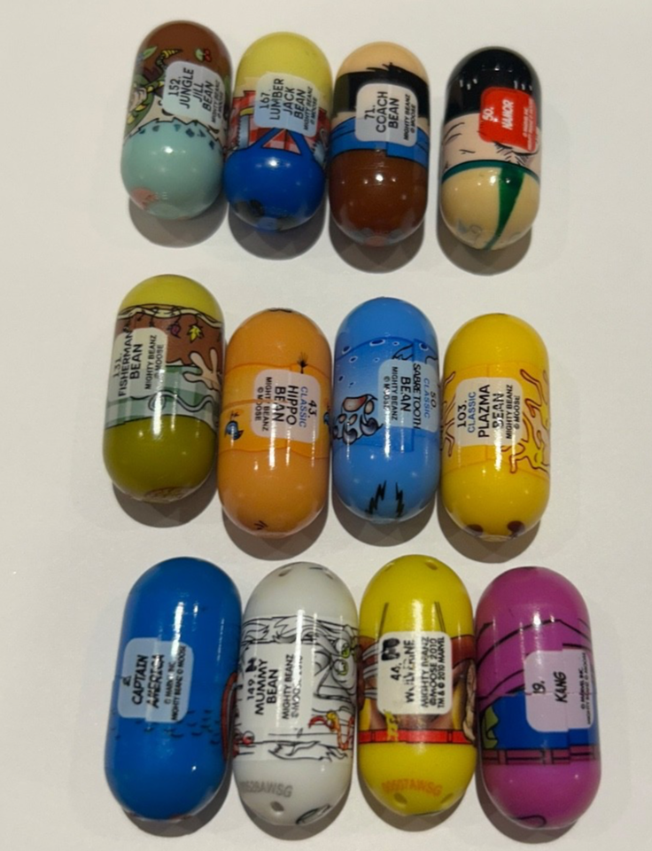Mighty Beanz Mixed Lot24Figures Super Heroes Marvel DC ClassicMoose ...