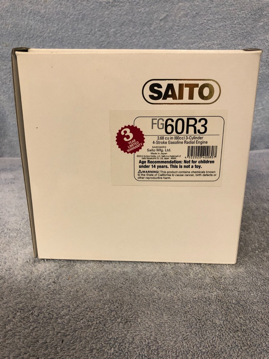 Saito SAIEG60R3 60CC 4-Stroke Engine for sale online | eBay Saito SAIEG60R3 60CC 4-Stroke Engine for sale online | eBay