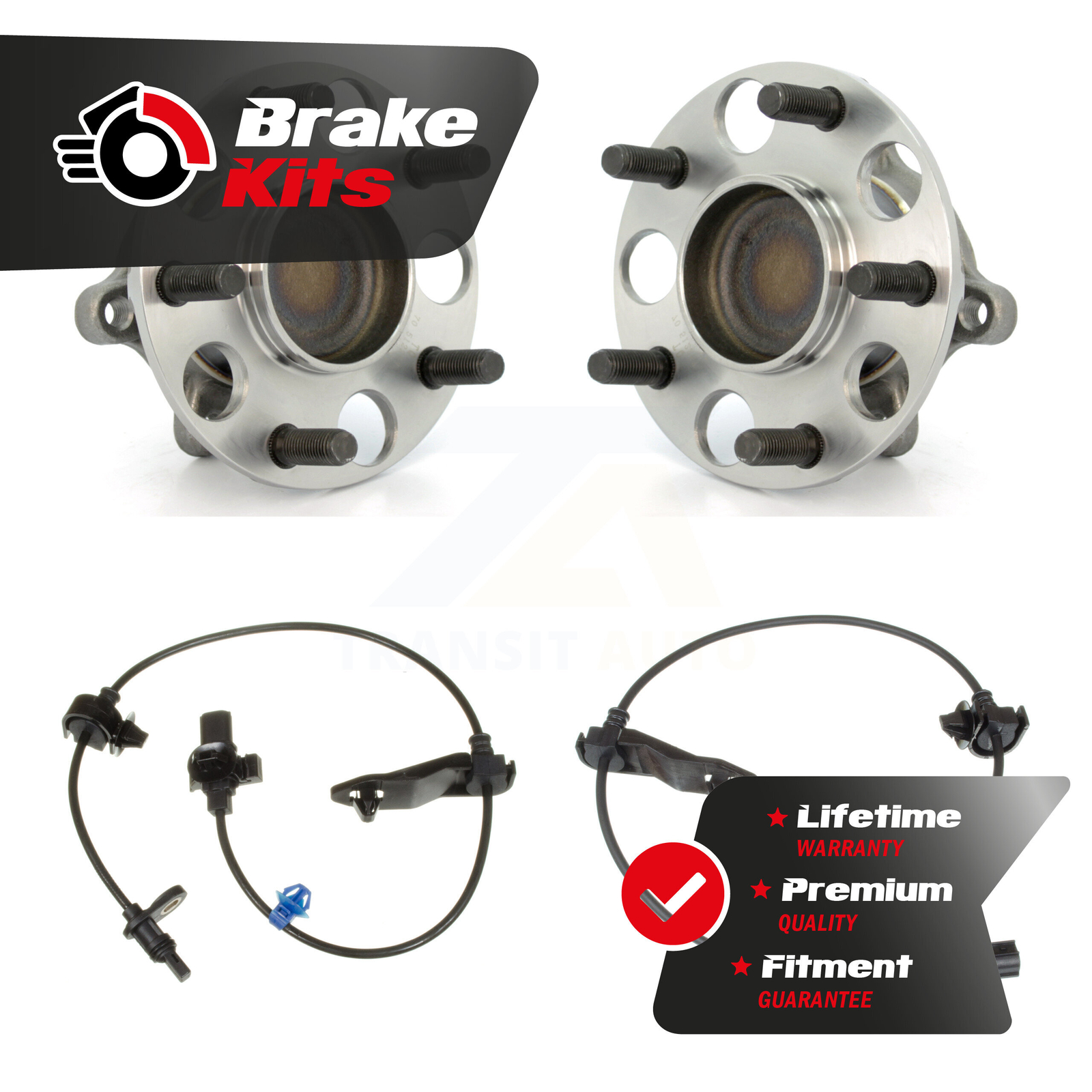 Rear Wheel Hub Bearing Sensor Kit For 2006-2008 Honda Civic DX-G DX ...