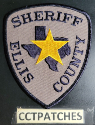 ELLIS COUNTY, TEXAS SHERIFF NAVY BLUE BORDER SHOULDER PATCH TX | eBay