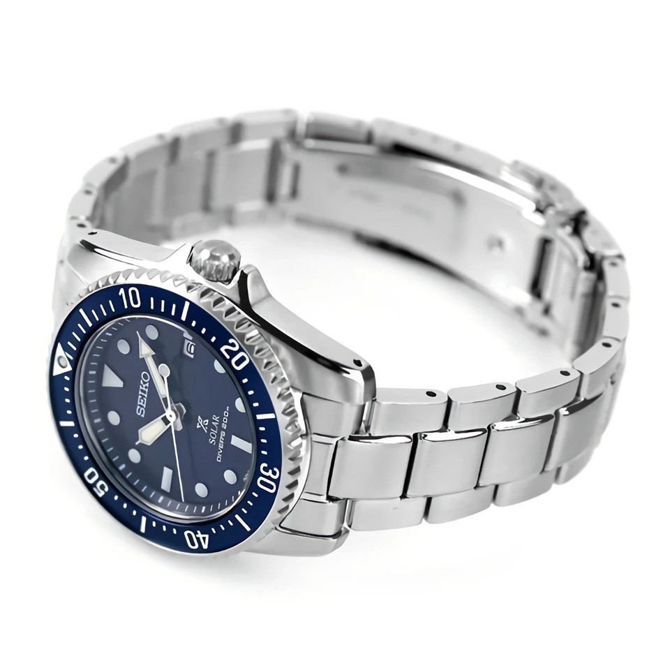 SEIKO Prospex SNE585P1 Compact Solar Diver Scuba 200M Blue Dial Watch ...