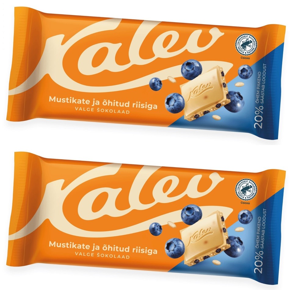 ESTONIA - Kalev white milk dark chocolate Your choice 2 x 100g 3,53oz ...