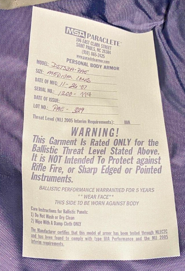 MSA PARACLETE RMV PLATE CARRIER SOFT INSERTS CAG SF SMOKE GREEN BODY ...