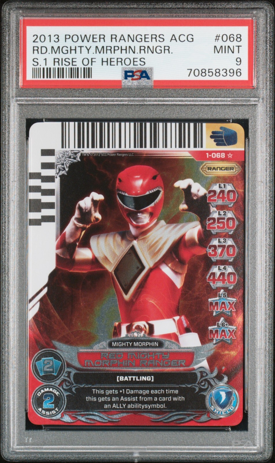 2013 Power Rangers Action Card Game Series 1 Rise of Heroes Red Ranger ...