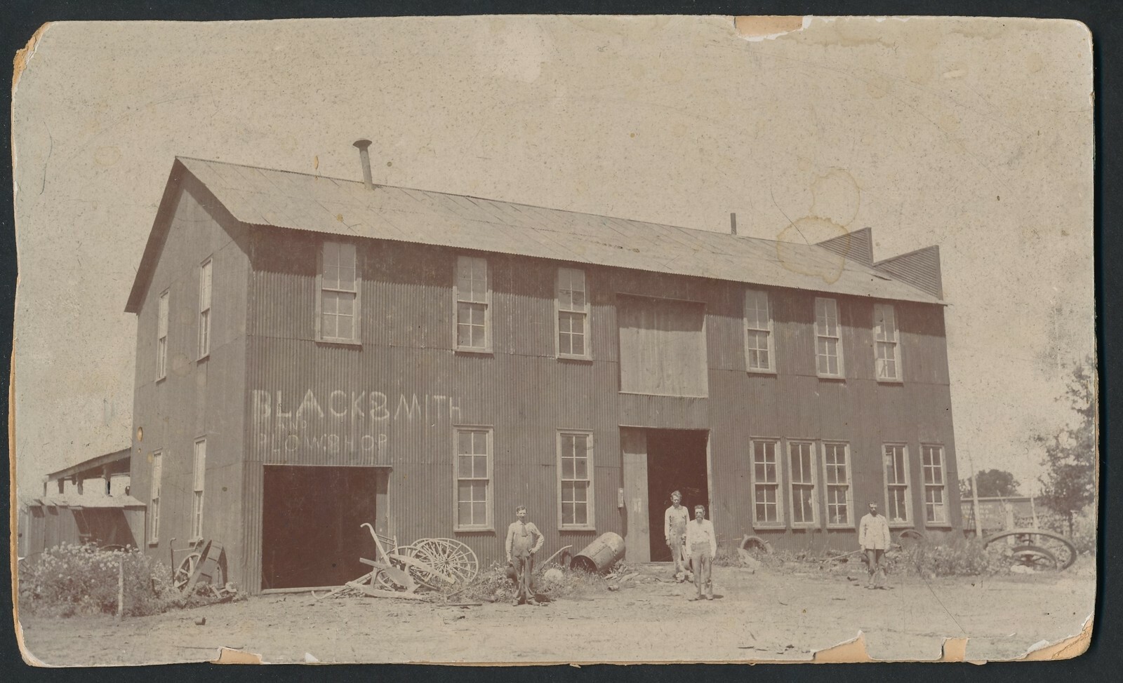 1860's BLACKSMITH SHOP Large Cabinet Photo with Blacksmiths Out Front ...