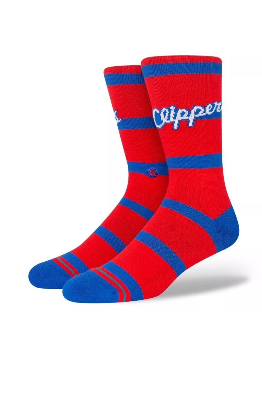 NWT Stance LA Clippers Hardwood Classics Clippers Stripes Crew Socks L ...