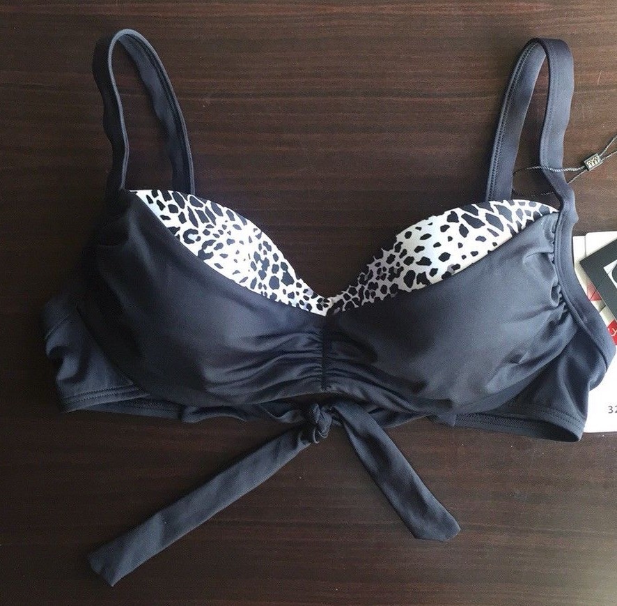 Coco Reef Women's Bikini Bra Sized Swim Top Underwire Animal Print 32 ...