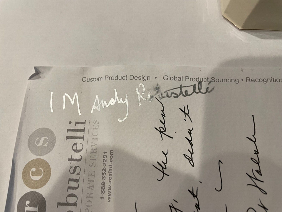 Andy Robustelli Signed Giants 2 Bar Mini Helmet w/ HOF 1971 Inscription ...