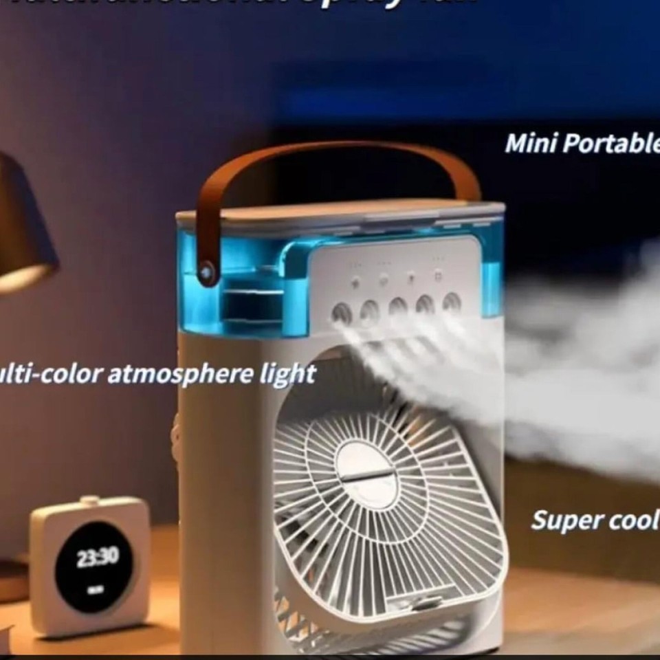 Portable Misting FAN, Humidifier portable AC, USB Powered Mini Desktop ...