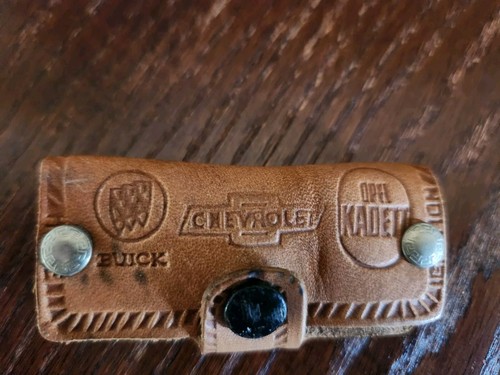 Vtg Tooled Leather Chevy Dealer Key Holder Case Chevy Van Corvette ...