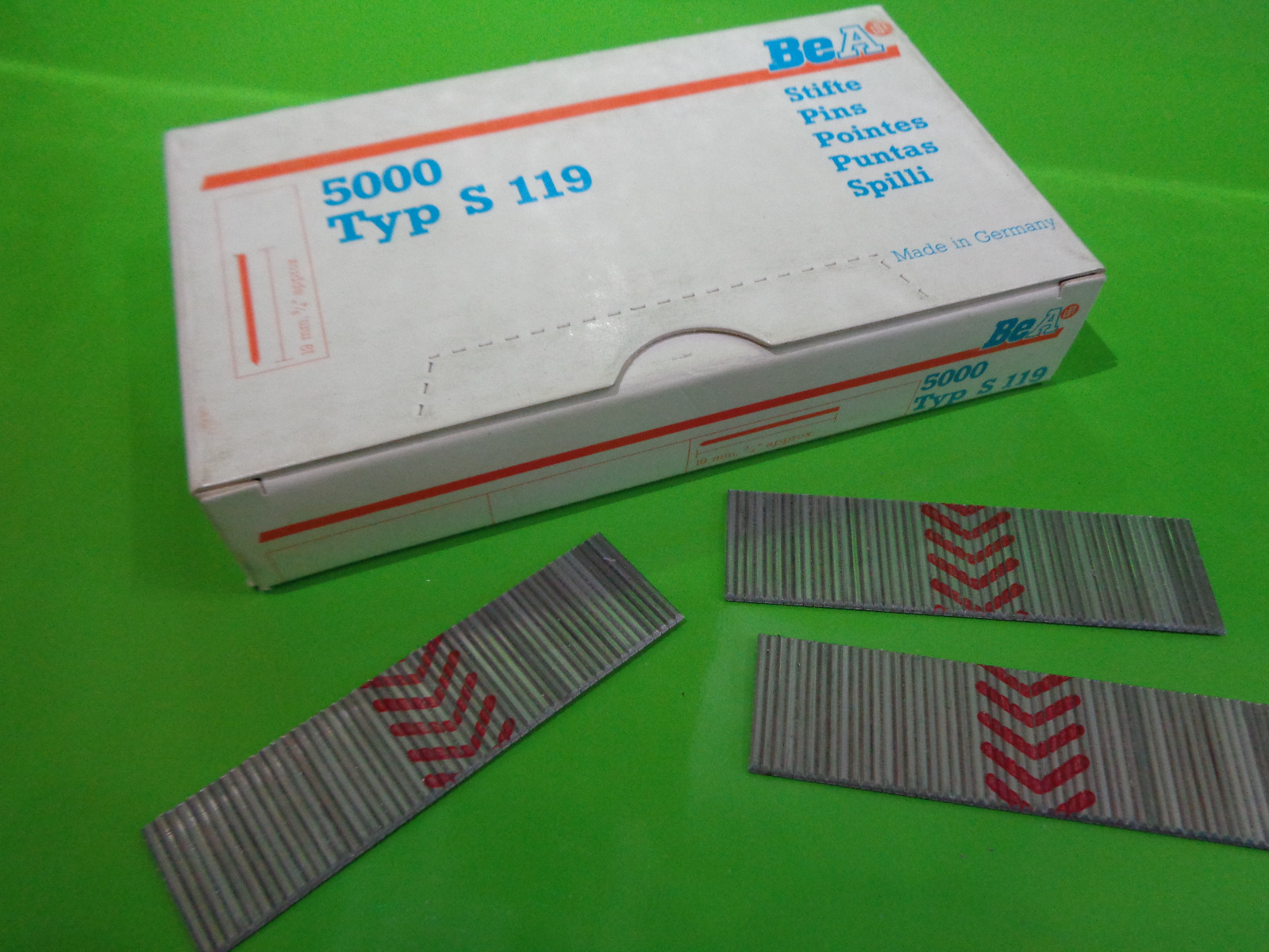 BeA Type S 119 Pins/Nails for S 125-569 Pneumatic Pinner, 19mm- 3/4 ...