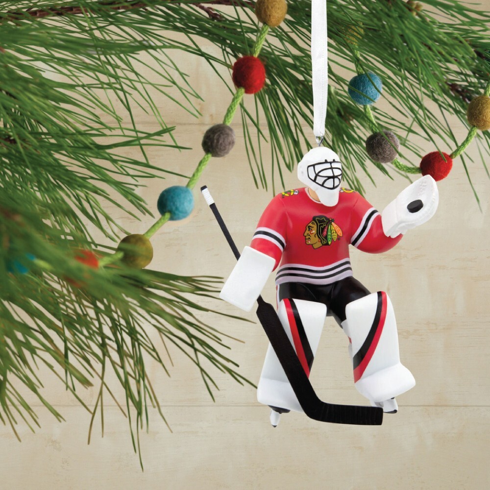 NHL Hockey Chicago Blackhawks Goalie Hallmark Christmas Holiday Tree ...