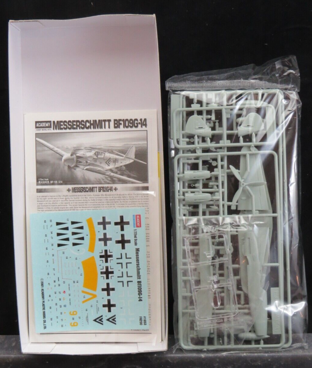 Academy German Messerschmitt Bf109G-14 Fighter 1/72 12454 Model Kit | eBay