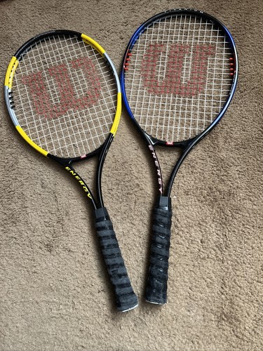 Wilson Energy Titanium Soft Shock Yellow & Blue Tennis Racket L4 - 4 1/ ...