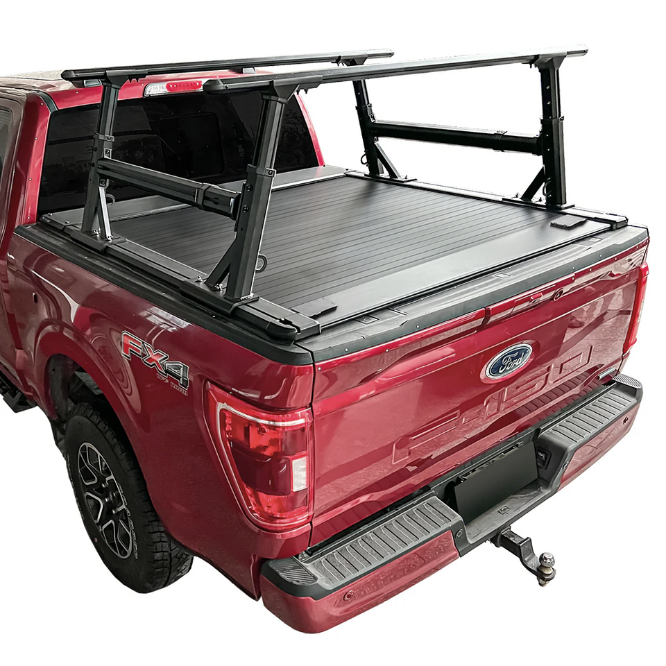 MR Retractable Hard Tonneau Cover +Rack Fit 2010-2026 F-150 6.5ft Long ...