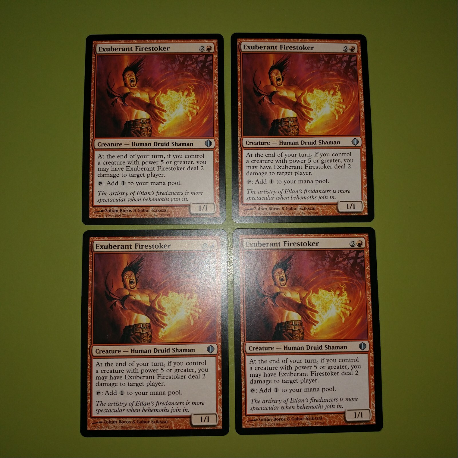 Exuberant Firestoker x4 Shards of Alara 4x Playset Magic the Gathering ...