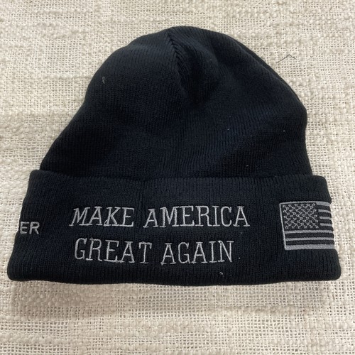 Black MAGA Never Surrender & American Flag Knit Hat Beanie | eBay