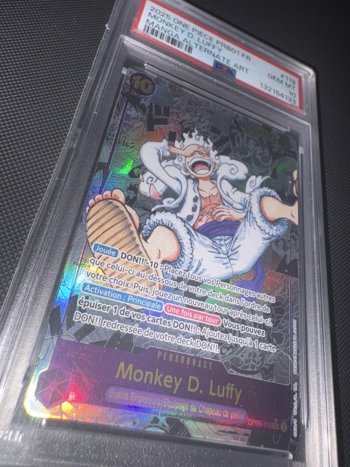 MONKEY.D. LUFFY OP05 119 MANGA PSA 10 FR | eBay UK