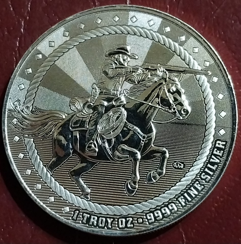 1oz .9999 Fine Silver Scottsdale Mint Ride For The Brand Round | eBay