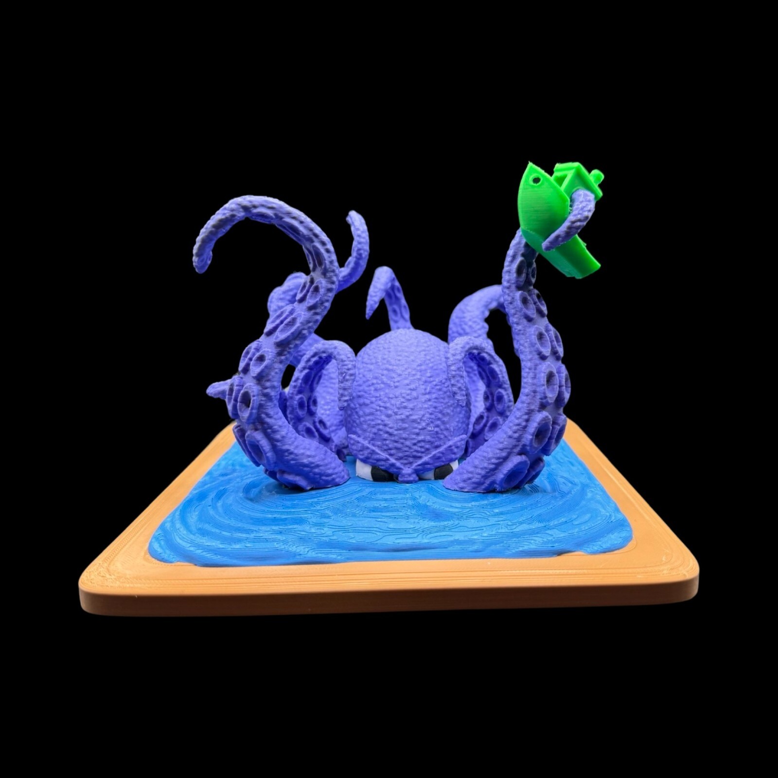 UNPAINTED Benchy Demise Kraken Octopus 3D Printed Model Kit 6" Tall (03 ...