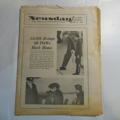 Newsday February 17 1973 Airlift brings 60 POWs Home Arthur Cormier ND ...