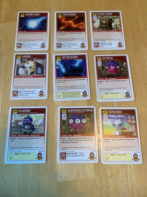 9 pc lot of Red MapleStory trading cards 2007-2008 Wizards exc ungraded ...