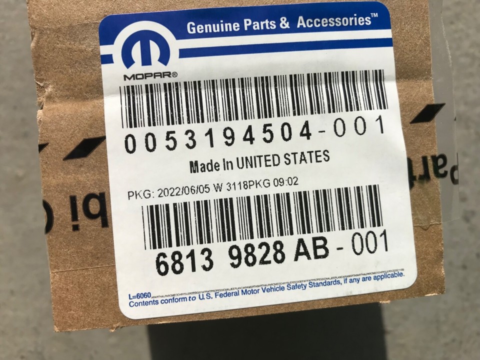 OEM Genuine Mopar 2013-2017 DODGE VIPER Lift-Gate Prop 68139828AB NEW ...