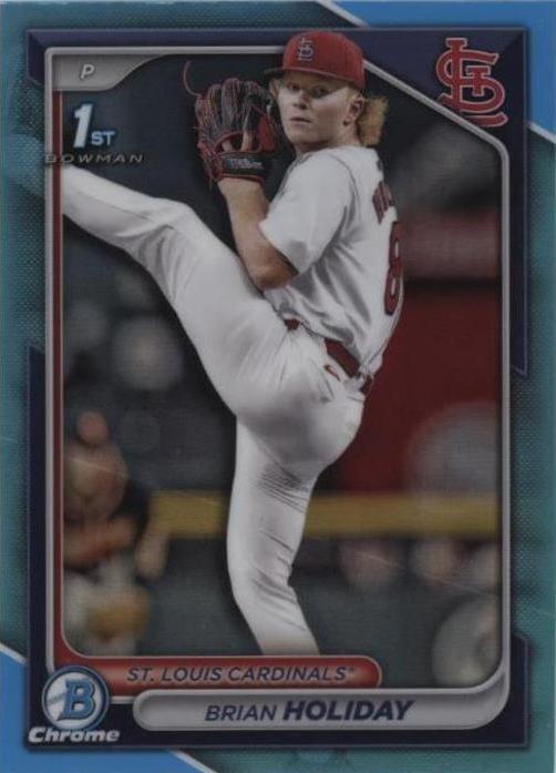 2024 Bowman Draft - Chrome Brian Holiday #BDC-137 Sky Blue Refractor ...